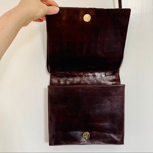 Vintage | Bags | Vintage Brown Leather Snap Purse Stitched Details ...